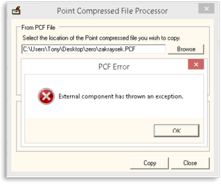 6418 External Component has thrown an exception
